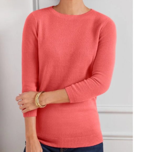 Talbots | Sweaters | Talbots Audrey Cashmere Sweater Coral Pink Xs ...